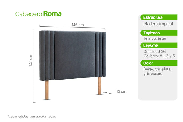 Cabecero Roma - mueblesbl